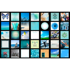 Blue Vision Board Package-everything needed to create your DREAM BOARD