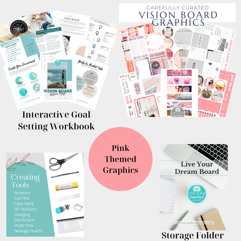 Pretty in Pink Vision Board Kit - everything you need to create!