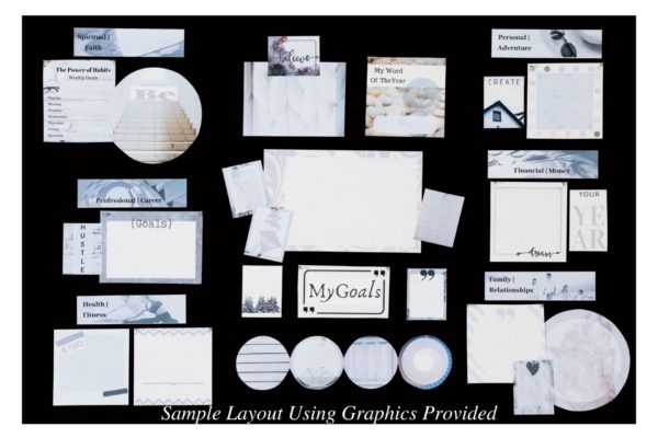 White Vision Board Kit - STUNNING powerful dream board