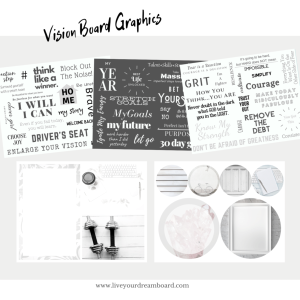 White Vision Board Kit - STUNNING powerful dream board