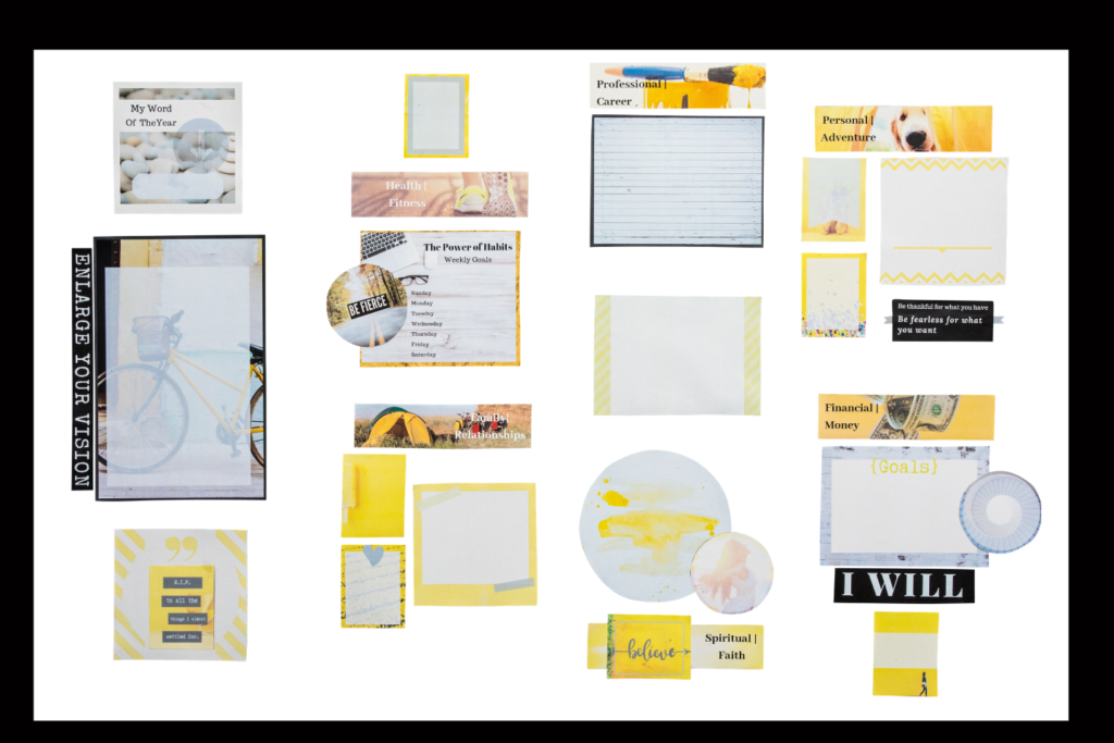 Yellow Vision Board Kit - So Gorgeous You'll Want to Hang on Your Wall!