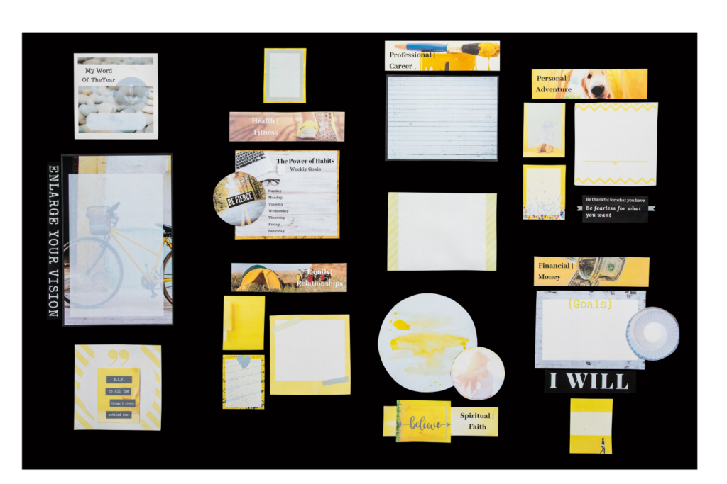 Yellow Vision Board Kit - So Gorgeous You'll Want to Hang on Your Wall!